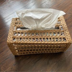 Vintage | Accents | Vintage Wicker Boho Tissue Box Cover | Poshmark